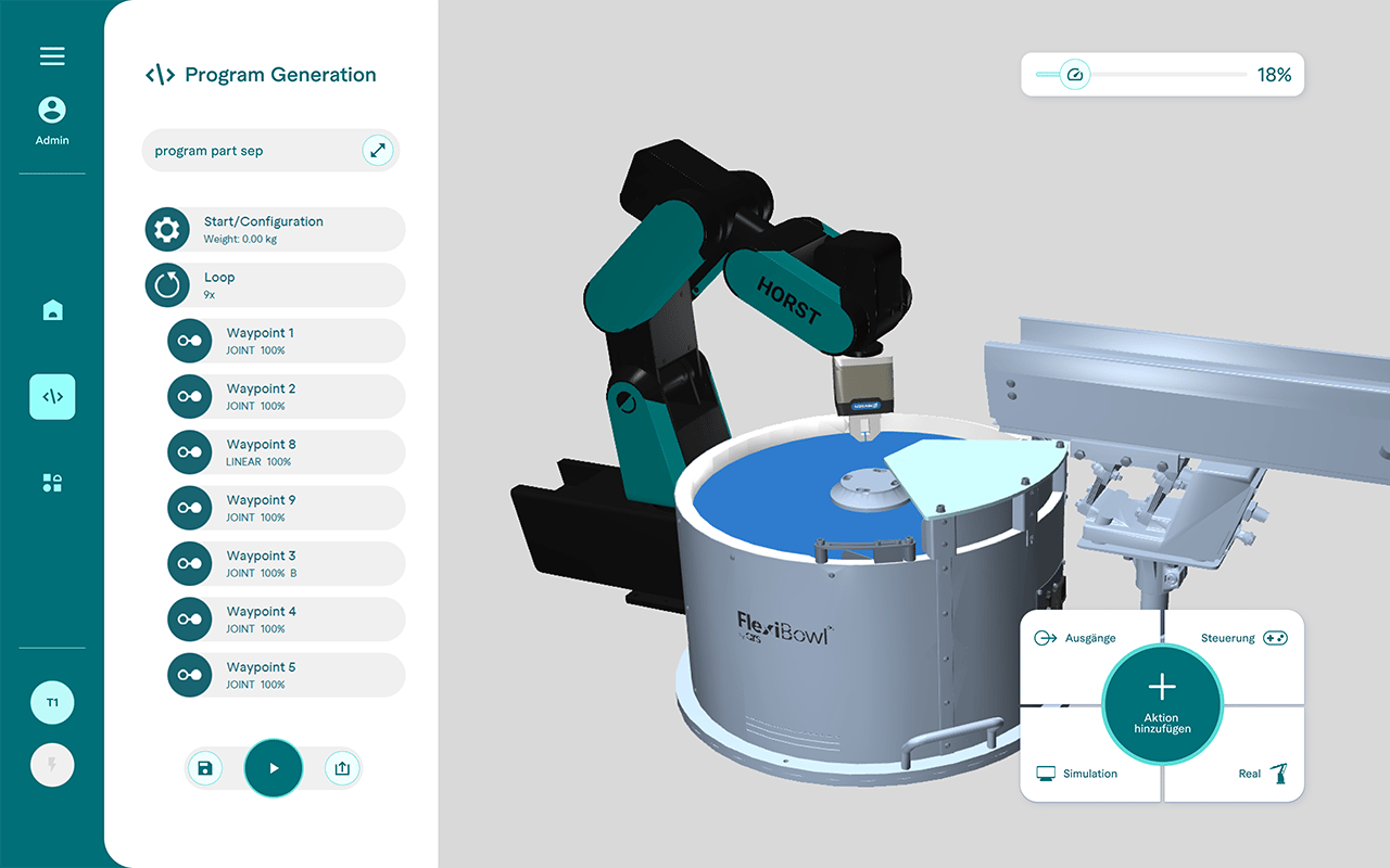 fruitcore robotics: Die Software für den Industrieroboter HORST